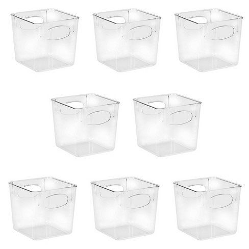 Sorbus 8 Pack Small Clear Storage Bins With Handles - For Kitchen ...