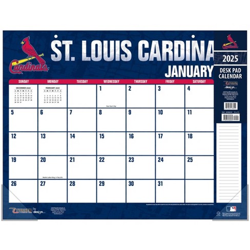 MLB St. Louis Cardinals 2025 22"x17" Desk Calendar : Target
