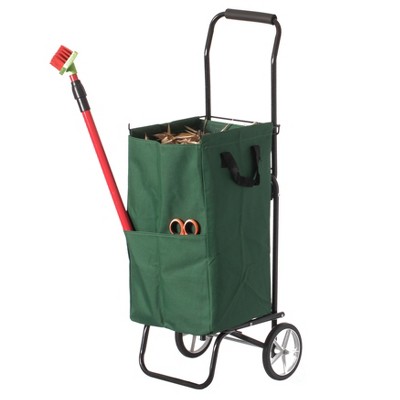Gardenised Large Cart With Wheels, Lightweight And Sturdy Rolling ...