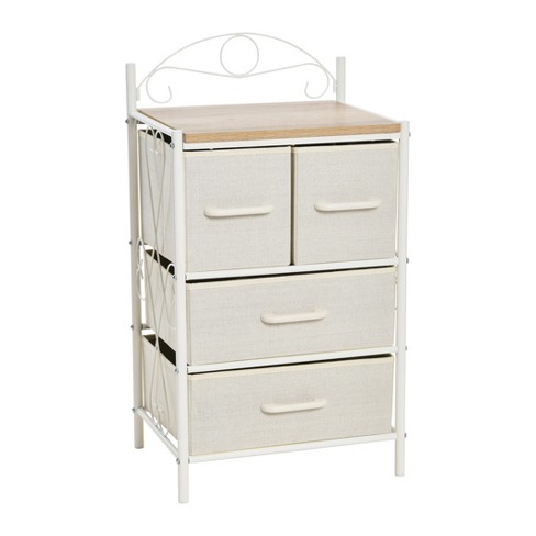 Victorian Style 4-drawer Storage Organizer Unit, White And Beige : Target