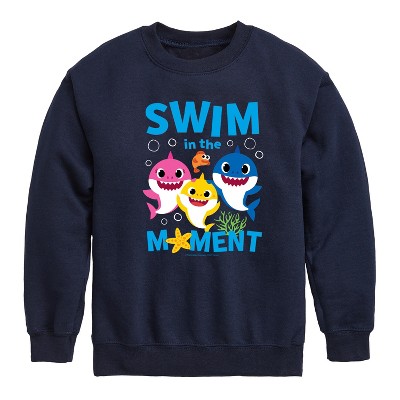 Boys' - Baby Shark - Swim In The Moment Graphic Long Sleeve Fleece ...