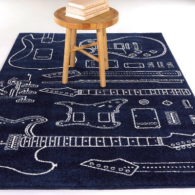 4'4"x6' Space Explorer Kids' Rug Blue - Balta Rugs : Target