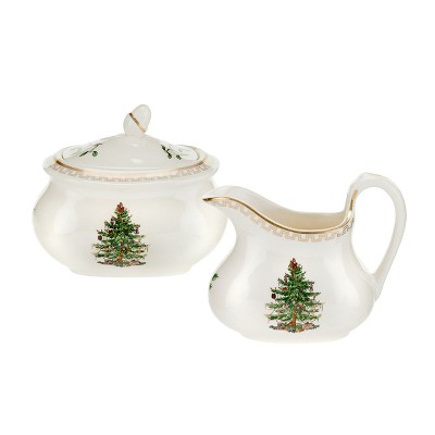 Spode Christmas Tree 4 Piece Stoneware Serving Set, 12-inch Tree Shaped ...