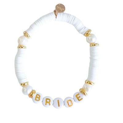 Bits & Bows Women's Bride Bracelet, White : Target