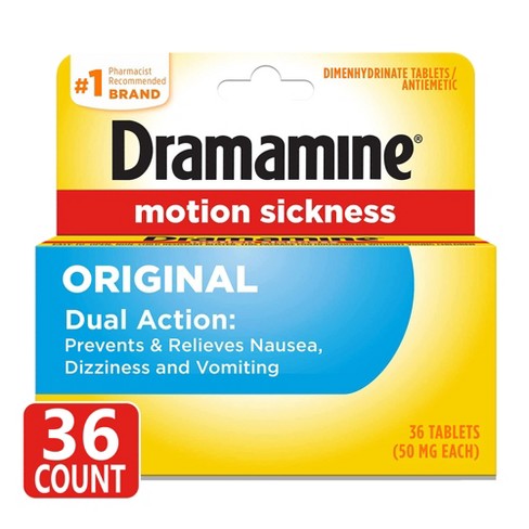 Dramamine Original Formula Motion Sickness Relief Tablets For Nausea ...