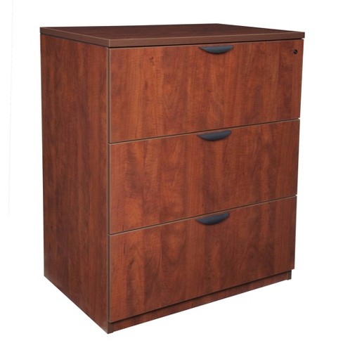 Legacy Stand Up File Cherry - Regency: Sturdy Office Storage, 3-drawer ...