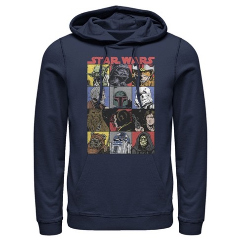 Men's Star Wars Comic Strip Cartoon Group Pull Over Hoodie : Target
