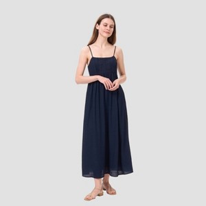 Women's Romantic Lace Bodice Maxi Dress - Universal Thread™ Navy Blue ...