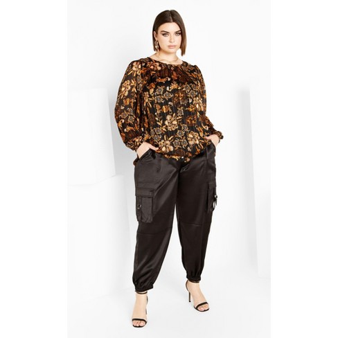 Women's Plus Size Freya Print Shirt - Jacobean | City Chic : Target