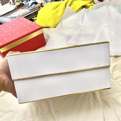 Gift Box White/gold - Sugar Paper™ + Target : Target