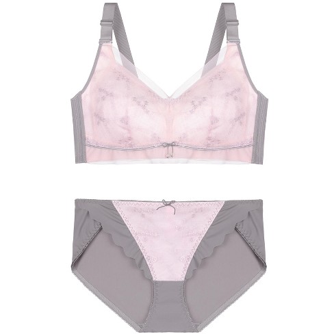 Agnes Orinda Women's Unlined Full Figure Lace Soft 2-piece Lingerie Set ...
