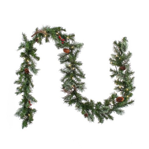 9' Glistening Pine Garland Clear Lights - National Tree Company : Target