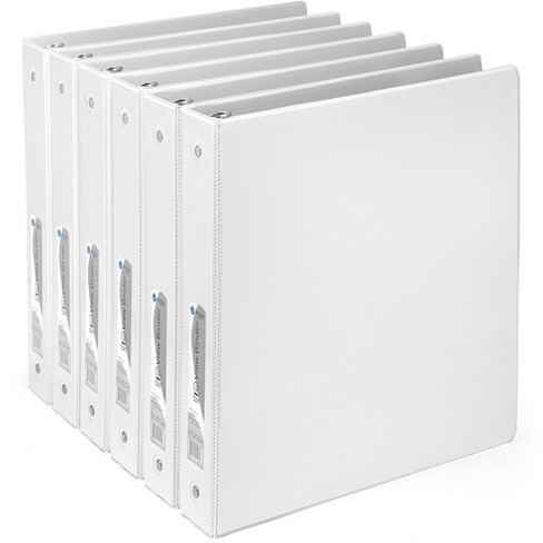 1.5 Inch 3 Ring Binder, White Round Ring Binder With Clear View Cover ...
