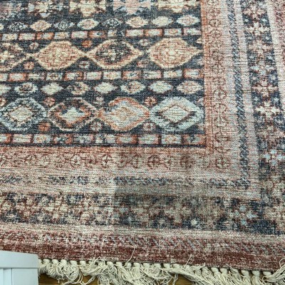 Alexandra Floral Printed Border Persian Rug Blush - Opalhouse™ : Target