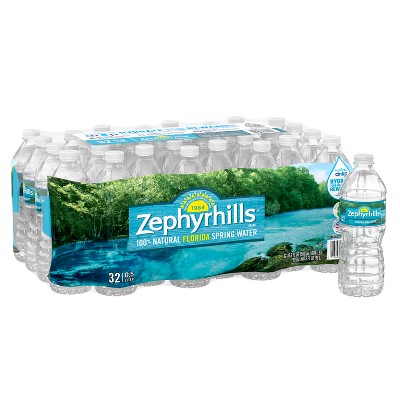 Zephyrhills 100% Natural Spring Water - 32pk/16.9 Fl Oz Bottles : Target