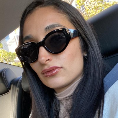 Women's Plastic Oval Sunglasses - A New Day™ Black : Target