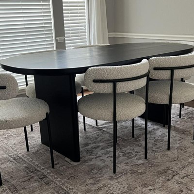 Catlett Oval Modern Wood Dining Table Black - Threshold™ : Target