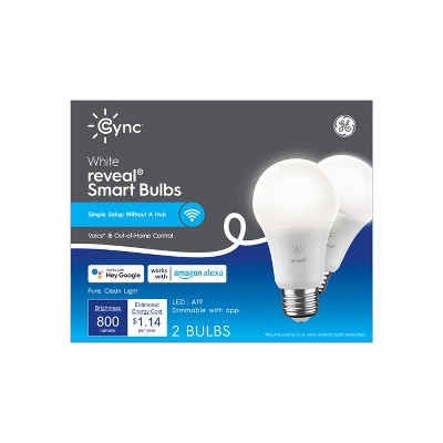 Ge Cync Reveal Smart A19 Led Light Bulbs White : Target