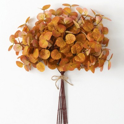 Sullivan's Christmas Eucalyptus Bundle, Yellow Faux Floral Stem for ...