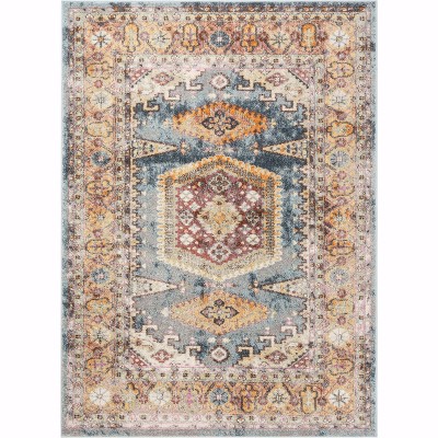 Well Woven Cameo Bohemian Vintage Ivory Multicolor Oriental Medallion ...