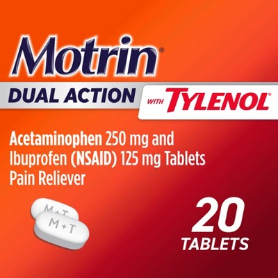 Motrin Acetaminophen Dual Action With Tylenol Pain Reliever : Target