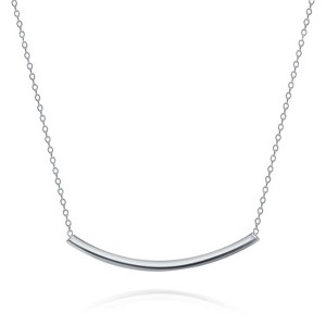 Bling Jewelry Minimalist Delicate Thin Sideways Horizontal Round Tube ...