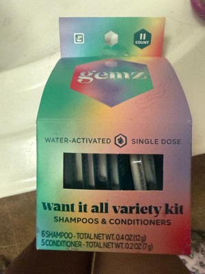 gemz Shampoo and Conditioner Want it All Variety Kit, Color Safe - 11ct ...
