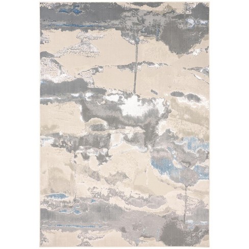 Azure Modern Watercolor Ivory/gray/blue Area Rug : Target