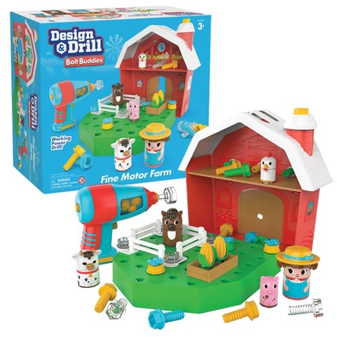 Educational Insights Design & Drill Bolt Buddies Barn With Electric Toy ...