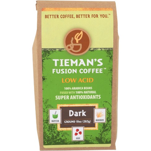 Tieman’s Fusion Coffee Ground Dark Roast Fusion - Case Of 6 - 10 Oz ...