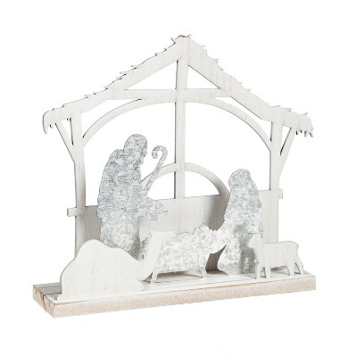 Evergreen Led Wood And Metal Table Decor, Nativity : Target
