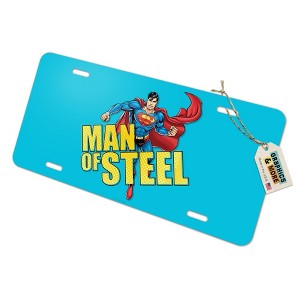 Superman The Man of Steel Novelty Metal Vanity Tag License Plate : Target