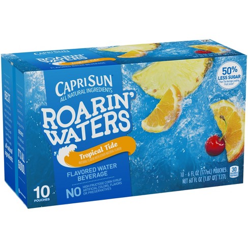 Capri Sun Roarin' Waters Tropical Fruit Juice Drinks - 10pk/6 Fl Oz ...
