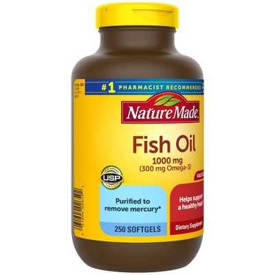 Nature Made Fish Oil 1000 Mg Softgels - 250ct : Target