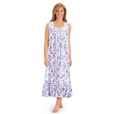 Collections Etc Feminine Floral Print Knit Sleeveless Nightgown X-large ...