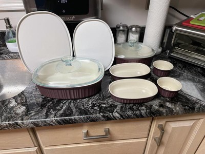 Corningware French Colors 6pc Ceramic Bakeware Set - Cabernet : Target