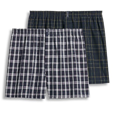 Jockey Men's Big Man Full Cut 5" Boxer - 2 Pack 5xl Navy Tartan/navy ...