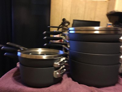 Select By Calphalon With Aquashield Nonstick 9pc Space-saving Cookware ...