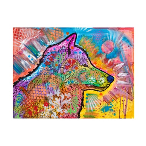 Trademark Fine Art - Dean Russo Exclusive Observing Wolf Canvas Art ...