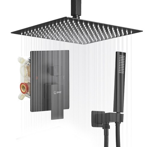 Single-handle 2-spray Square High Pressure Shower Faucet With 16 ...