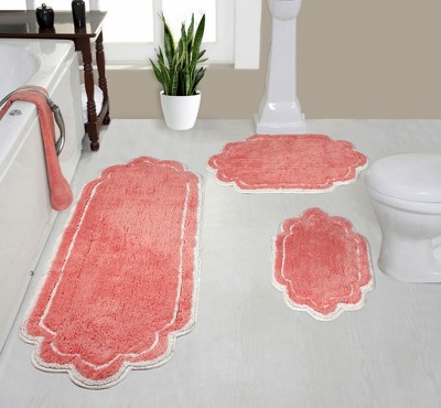 21"x54" Allure Collection Coral Cotton Tufted Bath Rug - Home Weavers ...