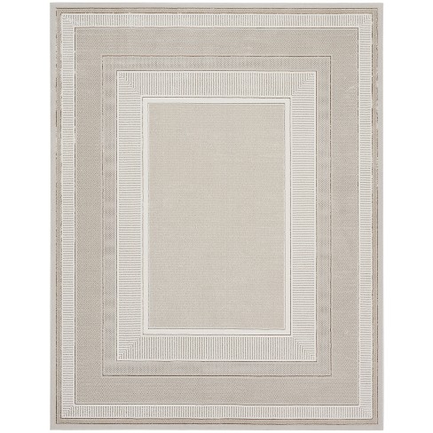 Nourison Glam 9' X 12' Ivory Modern Indoor Rug : Target