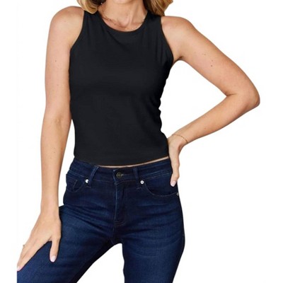 Women's Full Size Round Neck Slim Tank Top - Basic Bae L : Target