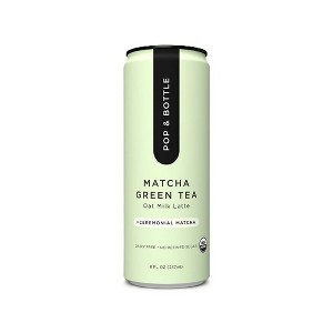 Pop & Bottle Matcha Green Tea Oat Milk Latte with functional boost from ...