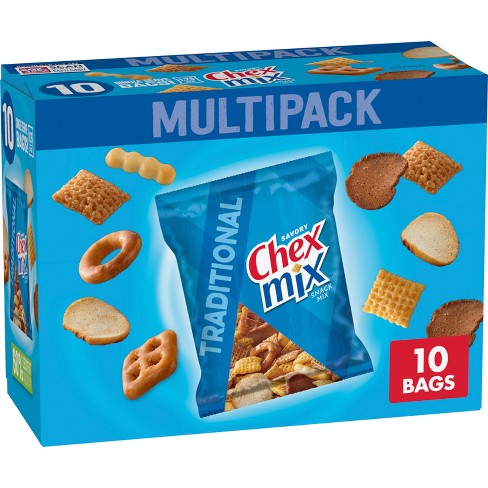 Chex Mix Traditional Snack Mix Bags - 17.5oz/10ct : Target