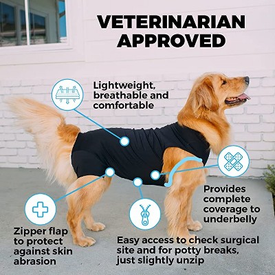 Shed Defender Recovery Suit For Dogs - Post-surgery Dog Onesie, E ...