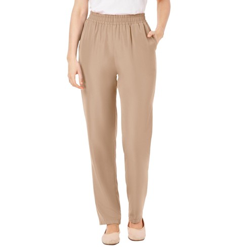 Woman Within Women's Plus Size Tall Hassle Free Woven Pant - 14 T, New ...