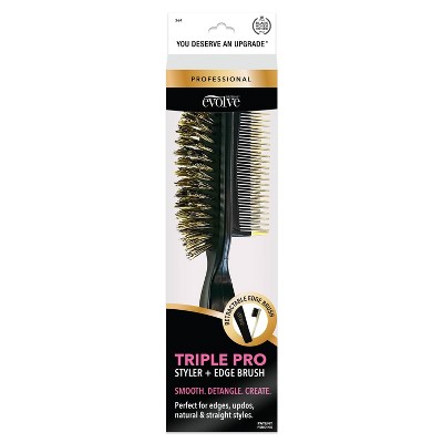 Evolve Products Triple Pro Styler Hair Brush - Black : Target