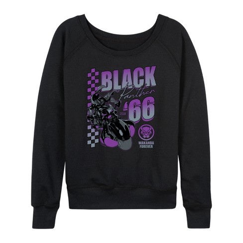 Women's Marvel Black Panther Motorcycle Racing Lightweight French Terry ...