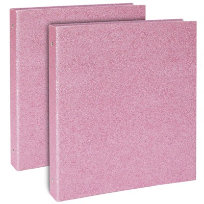 Paper Junkie 2 Pack Sparkly Pink 3 Ring Binder With 2 Inch Rings ...